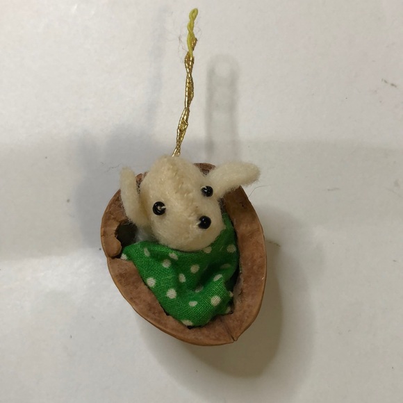 Holiday | Vintage Mouse Walnut Shell Ornament | Poshmark